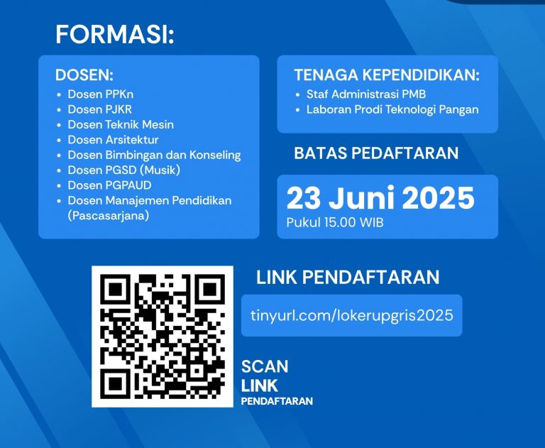 PENERIMAAN DOSEN DAN TENDIK UPGRIS – Universitas PGRI Semarang